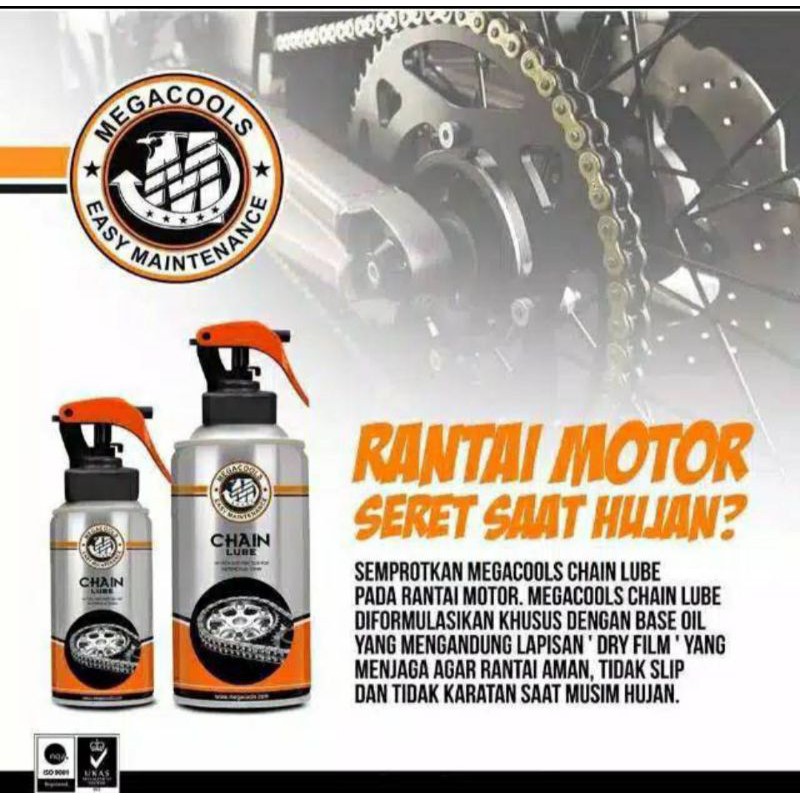 Jual Chainlube Megacool 300 ML Minyak Pelumas Rantai Original | Shopee ...