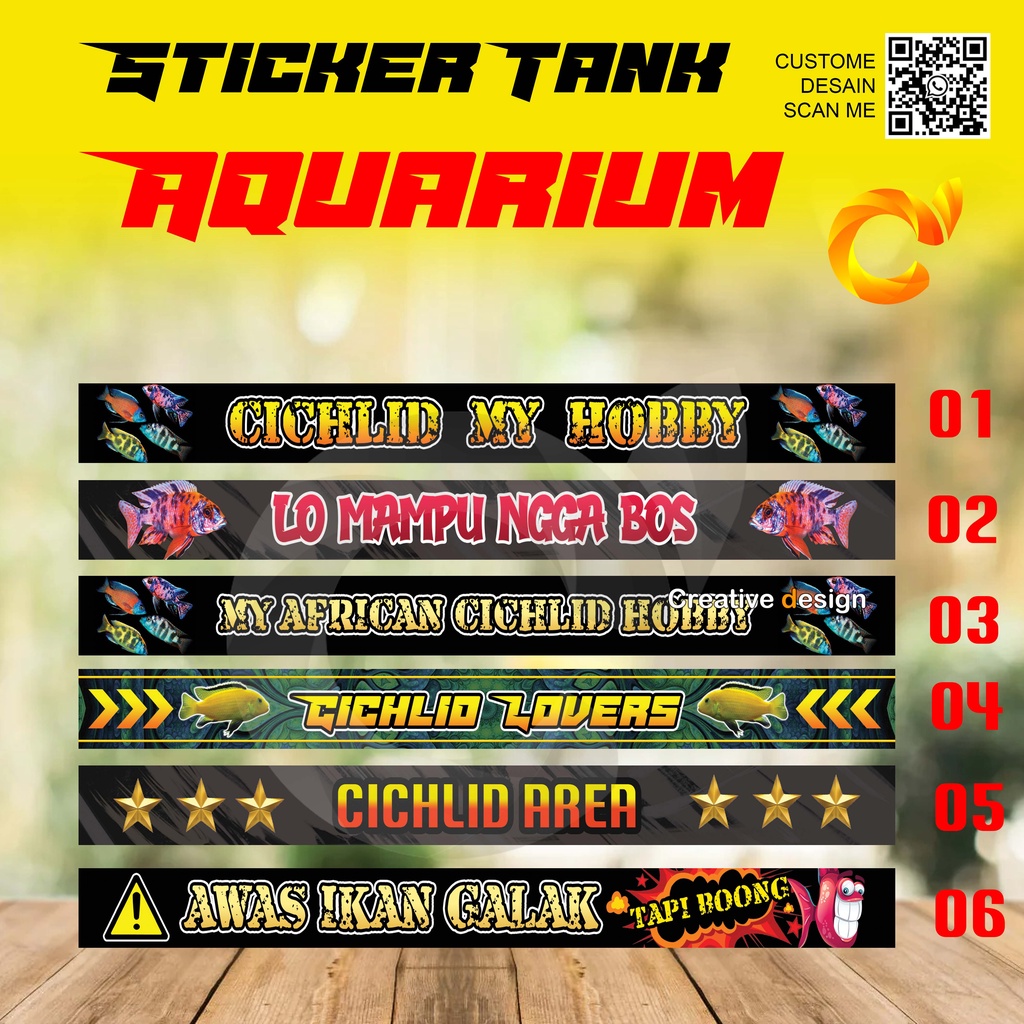 Jual STICKER TANK AQUARIUM KEREN KEREN | Shopee Indonesia