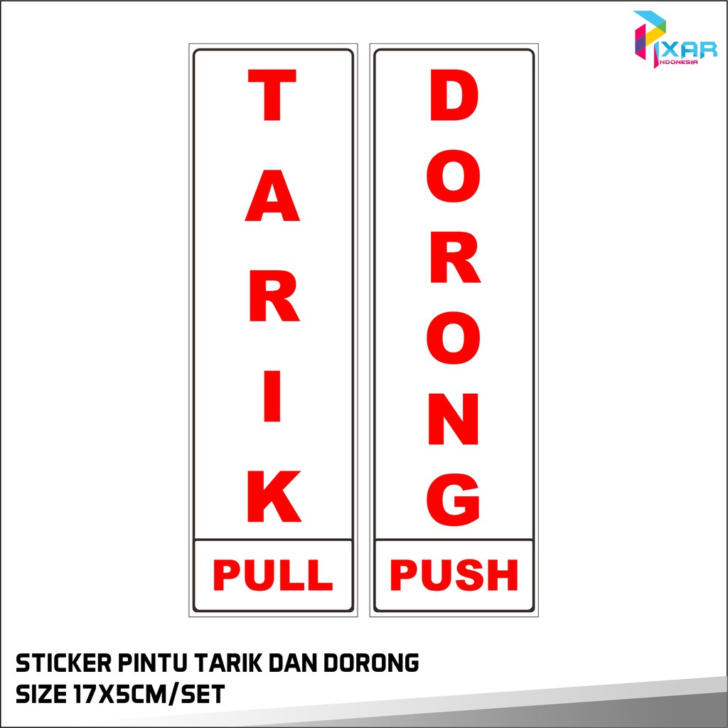 Jual STICKER/STIKER PINTU TARIK & DORONG | Shopee Indonesia
