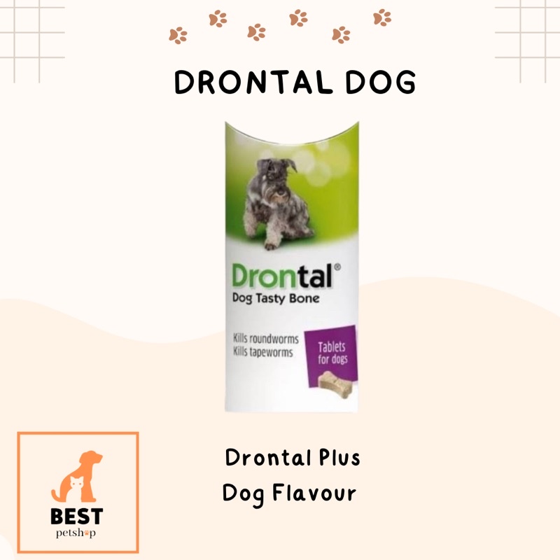 Jual drontal plus dog tasty flavour 1pcs | Shopee Indonesia