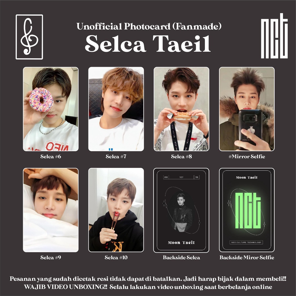 Jual [SELCA NCT] PHOTOCARD TAEIL MIRROR SELFIE FANMADE | Shopee Indonesia
