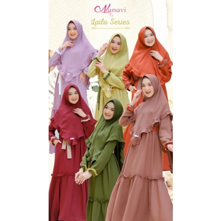 Jual LAILA SERIES BY NANAVI HIJAB GAMIS MODIS SIMPLE DAN ELEGHANT (SET KHIMAR) | Shopee Indonesia