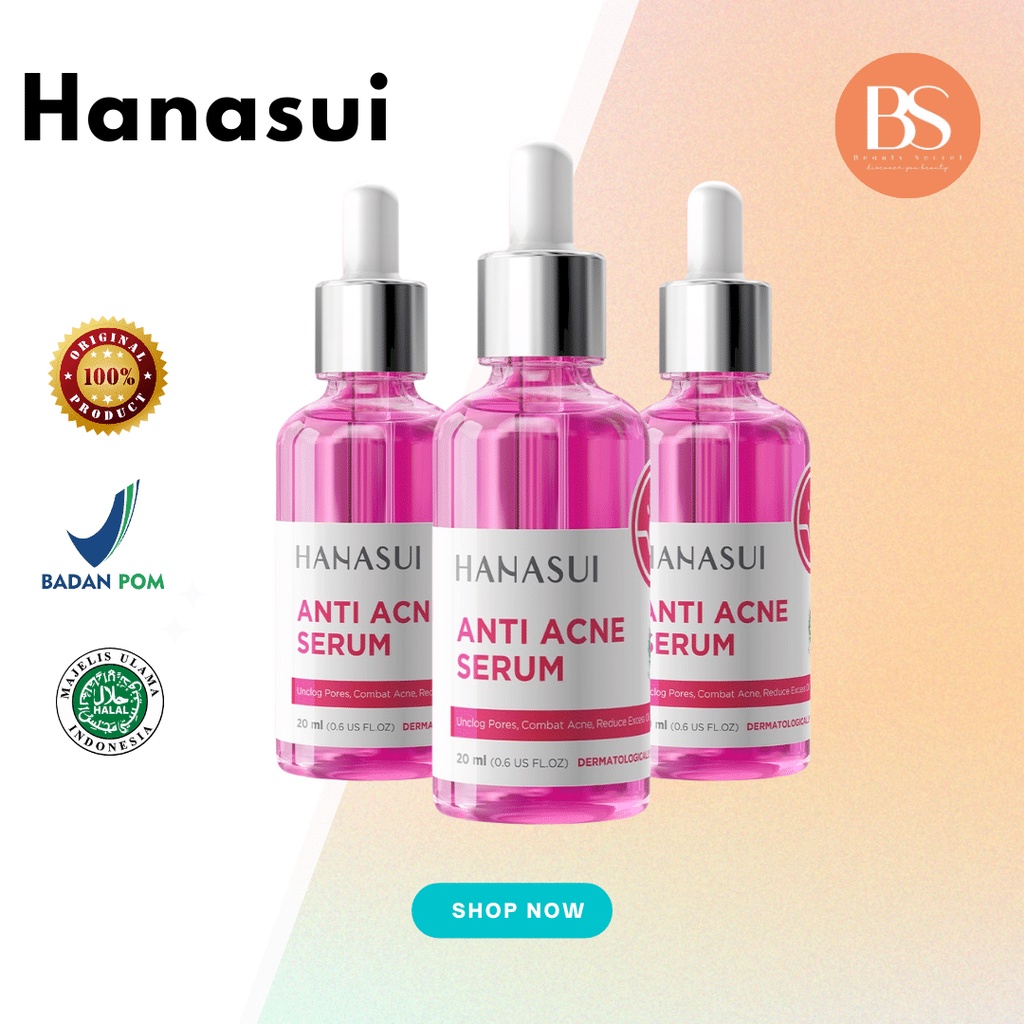 Jual HANASUI Anti Acne Serum New Look & Improved Formula 20ml (100% ...