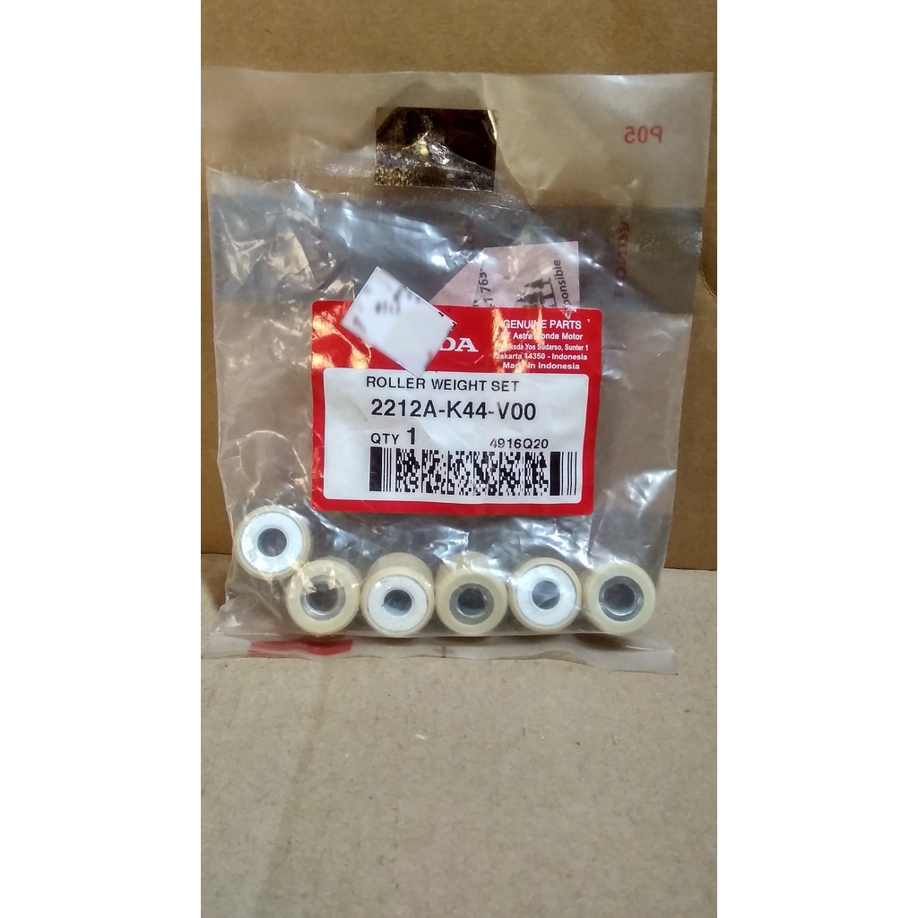 Jual ROLLER WEIGHT SET BEAT ORIGINAL HONDA 2212A-K44-V00 | Shopee Indonesia