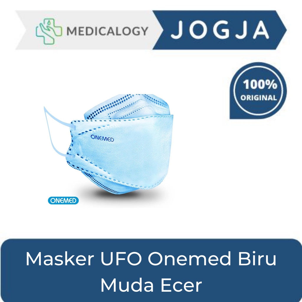 Jual Masker UFO Onemed 4 Ply Warna Biru Ecer per Lembar | Shopee Indonesia