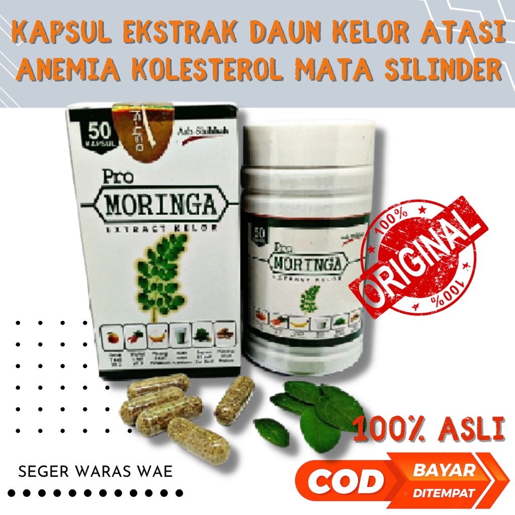 Jual Kapsul Ekstrak Daun Kelor Pro Moringa Ash Shihah Atasi Kolesterol