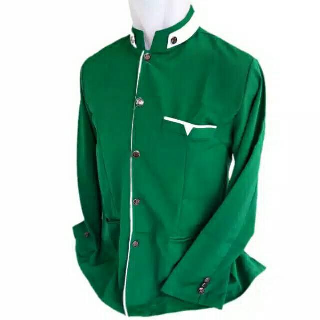 Jual Jasko Elegan Hijau Polos List Putih | Shopee Indonesia