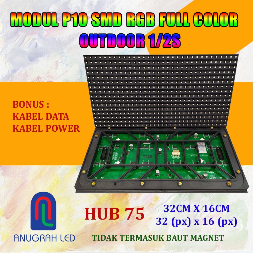 Jual LED MODUL P10 FULL COLOR RGB SMD OUTDOOR 2 SCAN | Shopee Indonesia