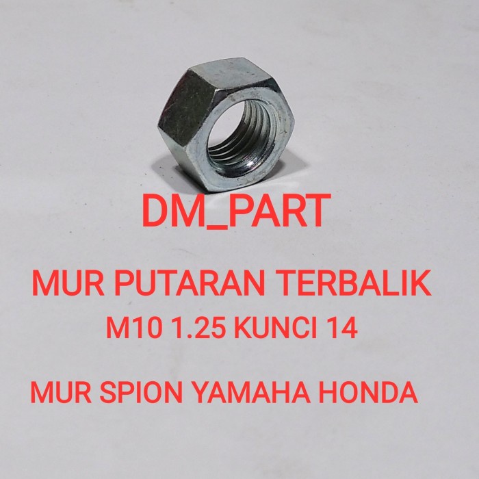Jual 20emjfv Mur Nut Baut M10 M 10 125 Putaran Kiri Terbalik Spion Yamaha Honda Fe02F0 | Shopee ...