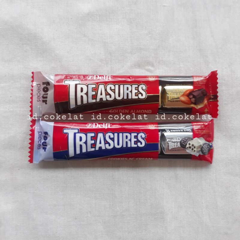 Jual 1 pack Coklat Delfi treasures almond cookies cream milk chocolate ...