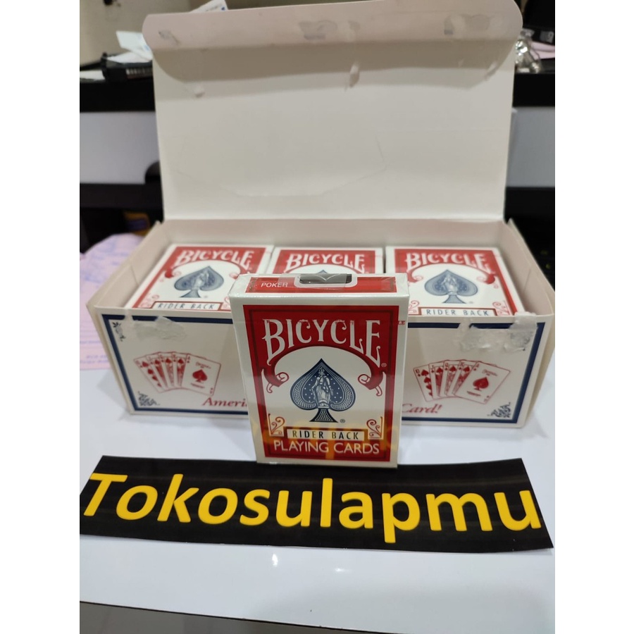 Jual Bicycle Rider Back Playing Cards RED | Shopee Indonesia