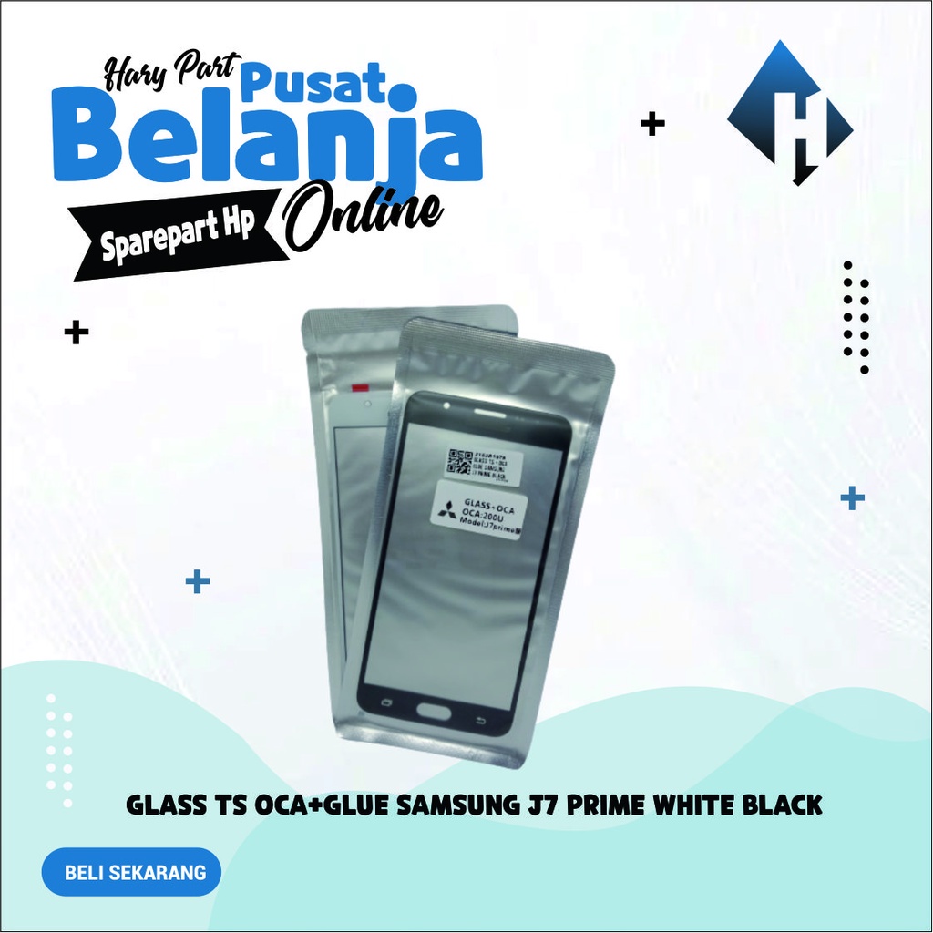 Jual Glass / Kaca LCD Samsung J7 Prime + Lem OCA Black White | Shopee Indonesia