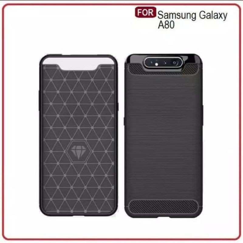 Jual SAMSUNG GALAXY A80 CASE SLIM FIT CARBON SOFTCASE FIBER MULTI IPAKY ...