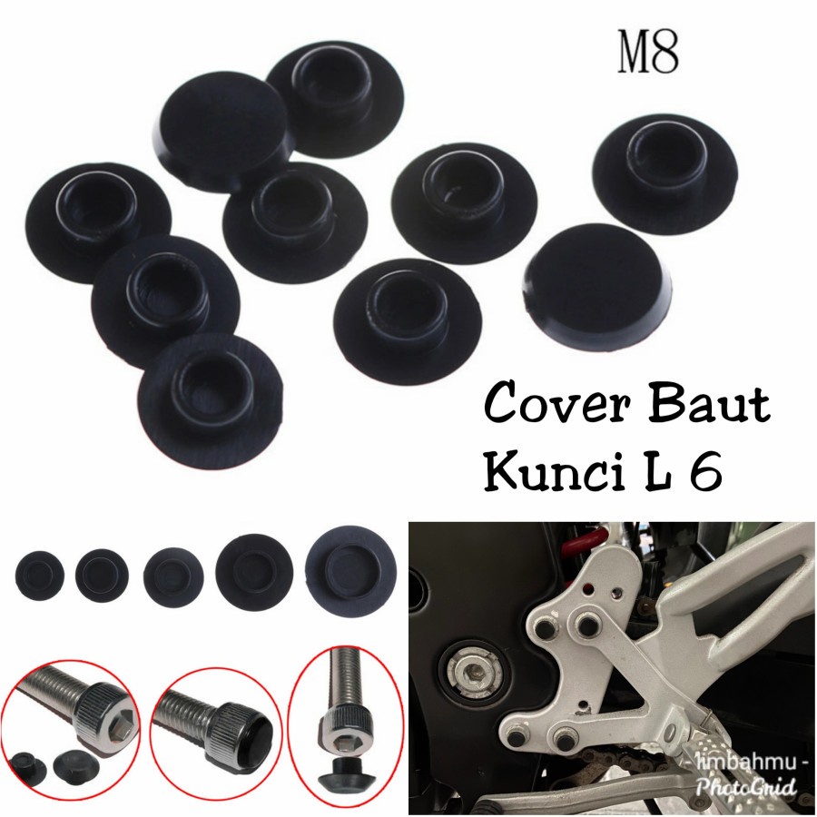 Jual Cover plastic baut L kunci ukuran L6 6mm cover CN111 M8 screw nut ...