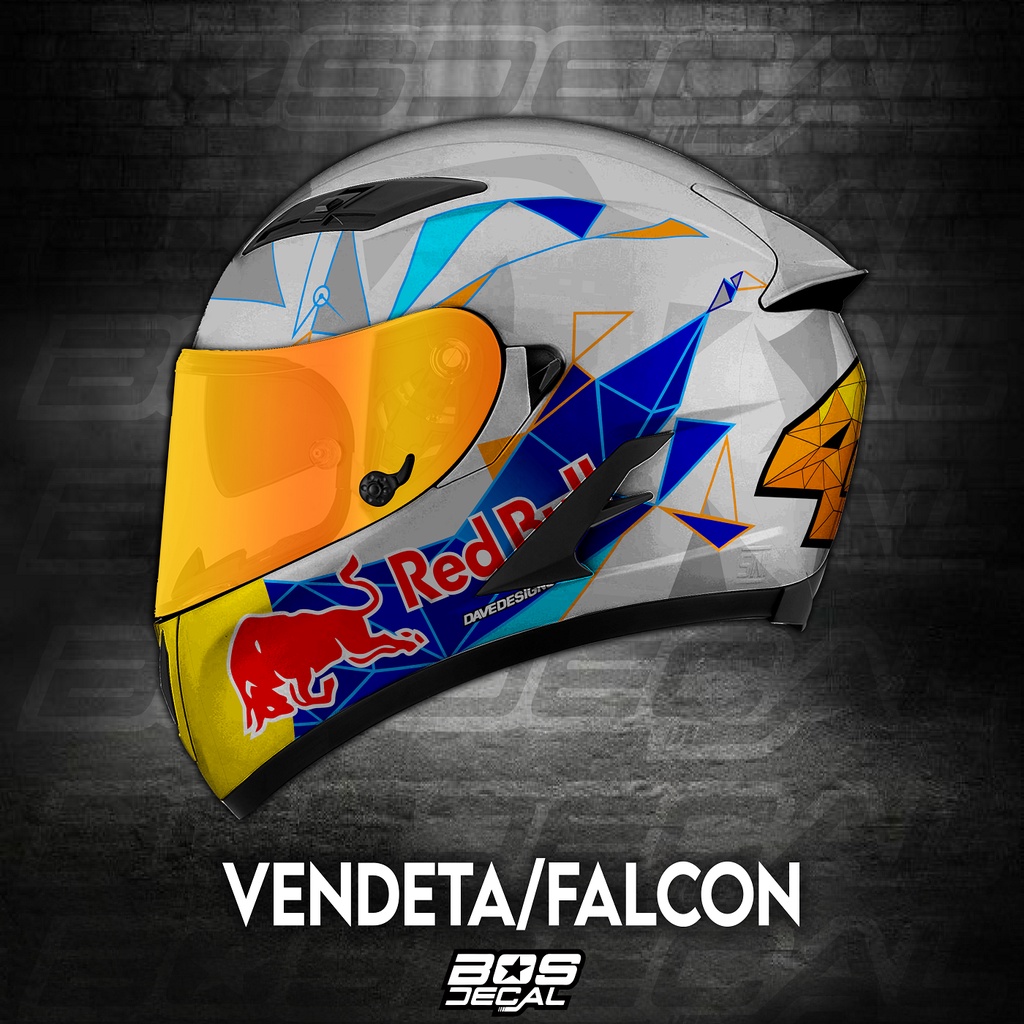 Jual Sticker decal helm KYT Vendeta 2 Falcon falcon fr Motif POL ...