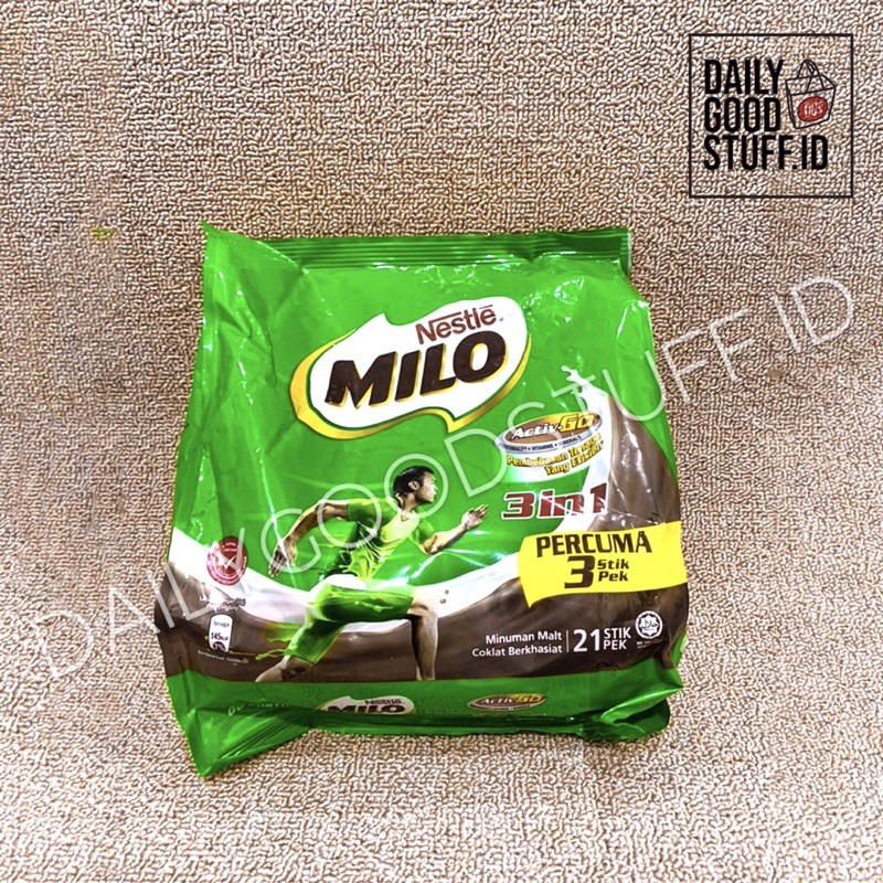 Jual MILO 3 in 1 Malaysia Activ-Go Nestle - 18 sachet | Shopee Indonesia
