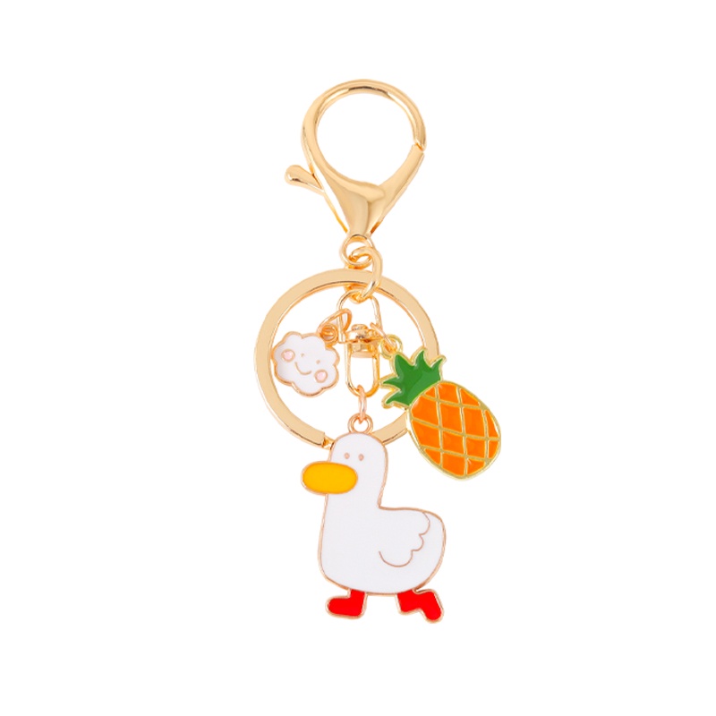 Jual Gantungan Kunci Bentuk Kartun Bebek / Nanas / Omelet Untuk Hadiah ...