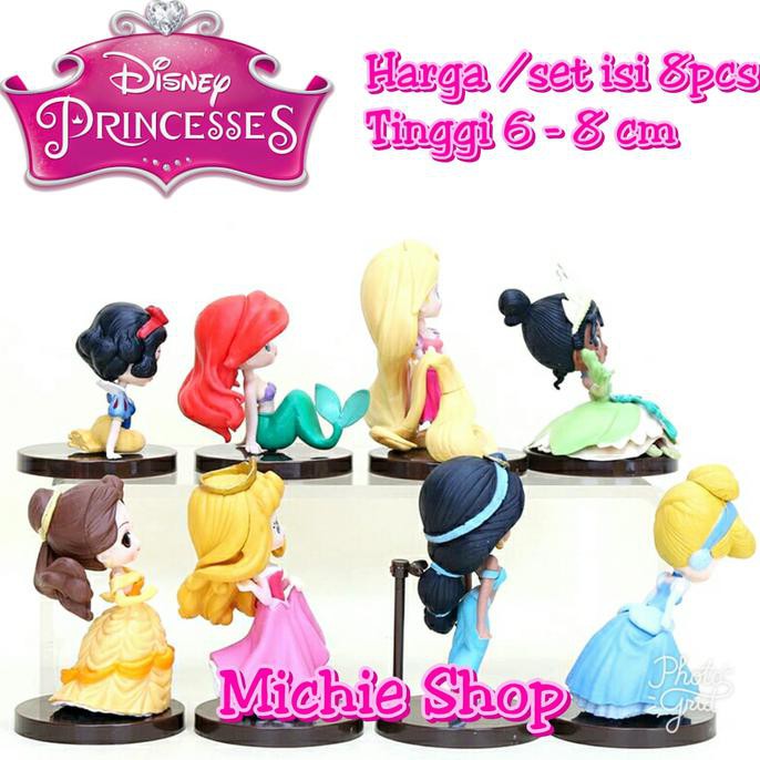 Jual New Product Figure Disney Princess Set 8 Chibi \U002F Rapunzel ...
