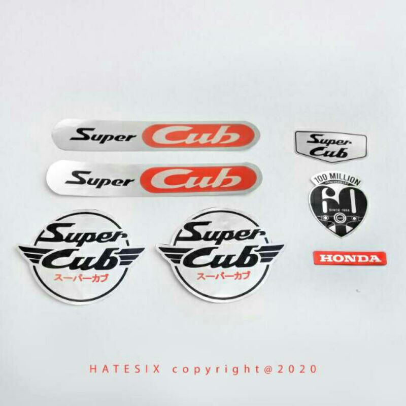 Jual Sticker Decal Tempelan Honda Super cub 70 Super Cub 125 | Shopee ...