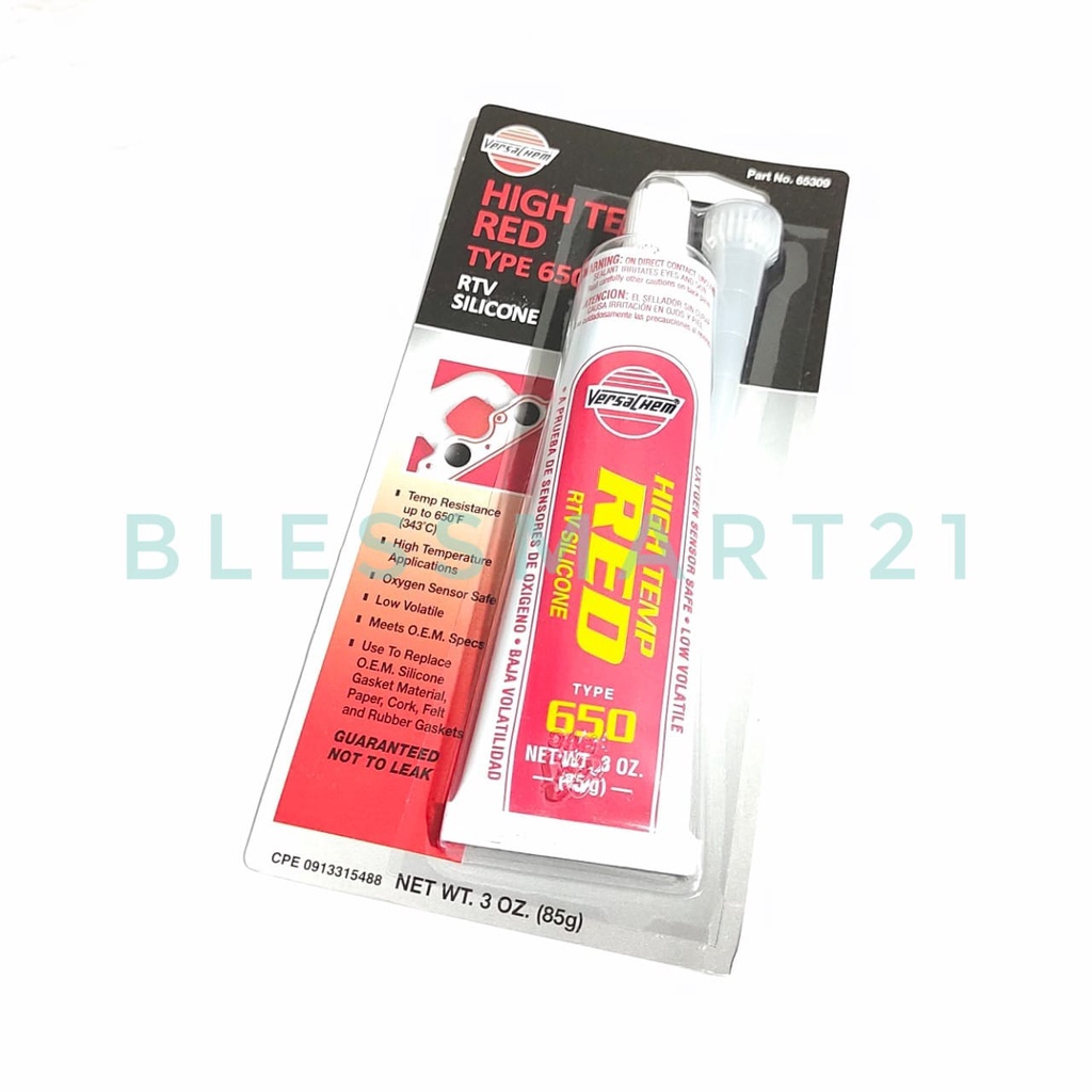 Jual LEM HIGH TEMP RED RTV SILICONE TYPE 650 VERSACHEM/LEM SILICON RED VERSACHEM BIG | Shopee ...