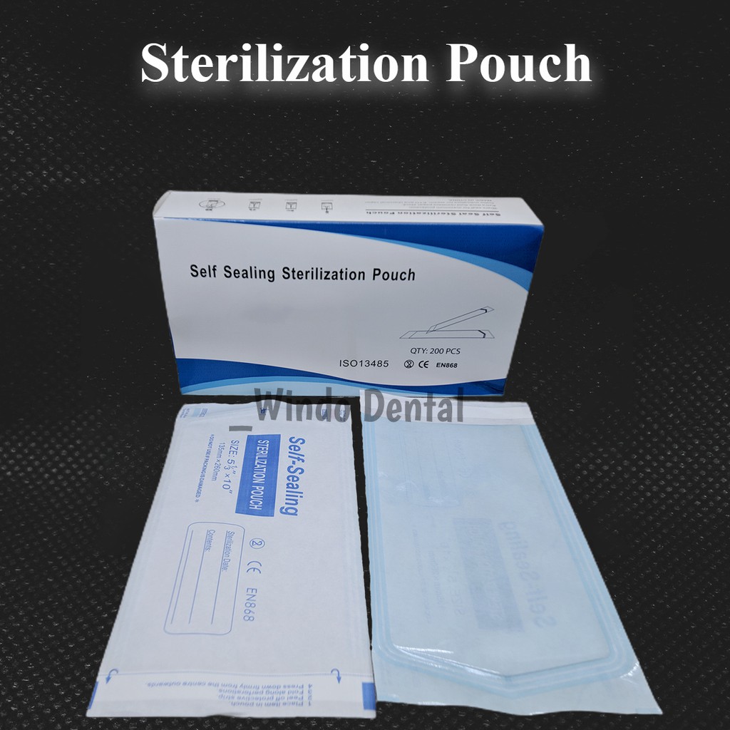 Jual STERILIZATION POUCH PACK 200 PCS PLASTIK UNTUK PROSES STERILISASI ...
