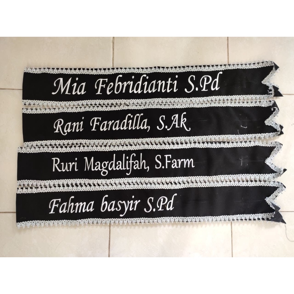 Jual Selempang Slempang Selendang Slendang Wisuda Bordir Bludru Renda ...