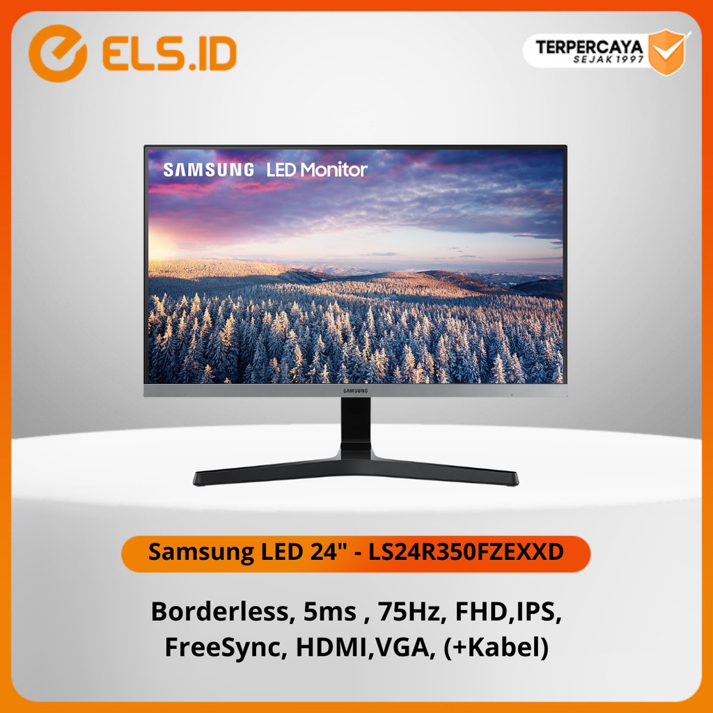 Jual Monitor Samsung LED 24" - LS24R350FZEX | Shopee Indonesia