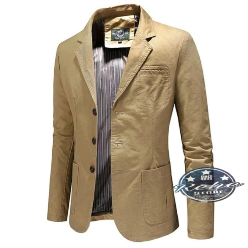 Jual Jaket Blazer Pria Jaket Jasket Casual Slimfit Style Korea Blazer ...