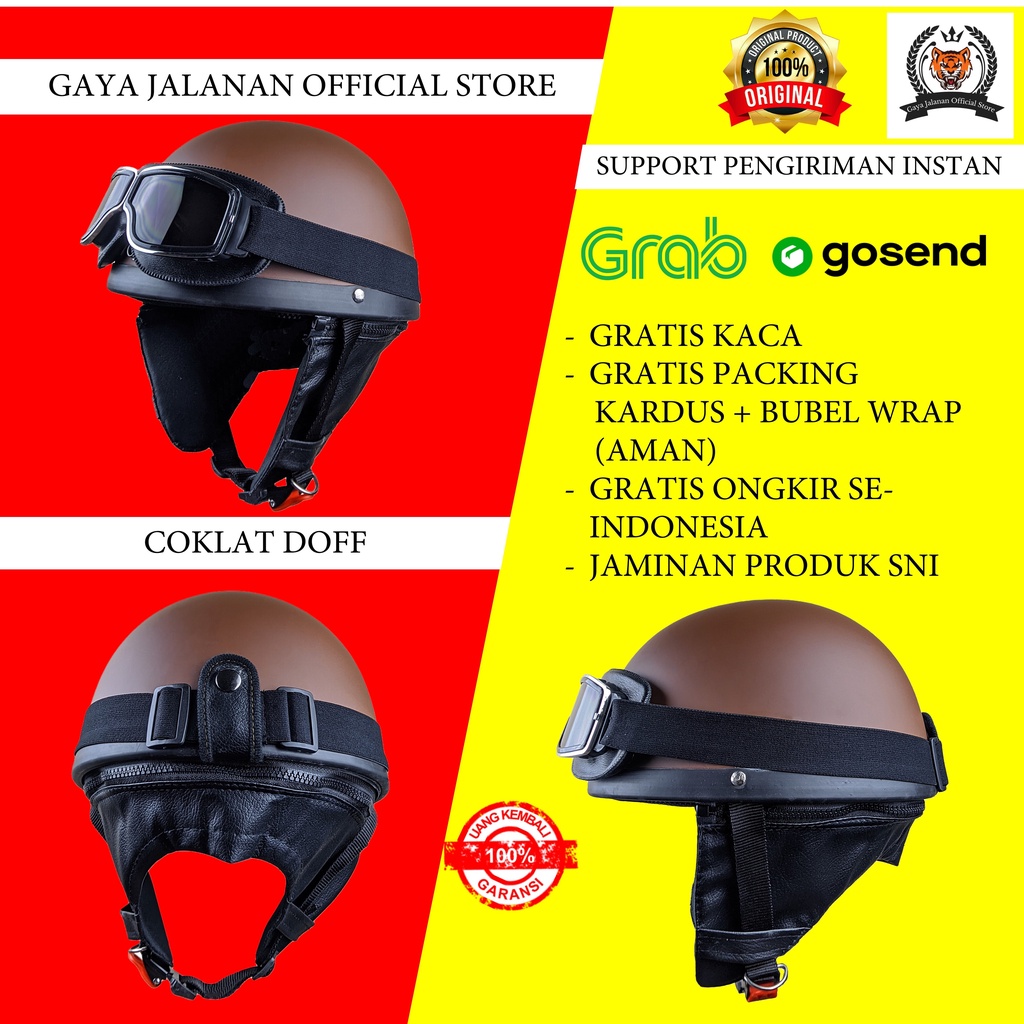 Jual Helm Retro Klasik Helem Harley Vintage Pespa Vespa Choper Chopper ...