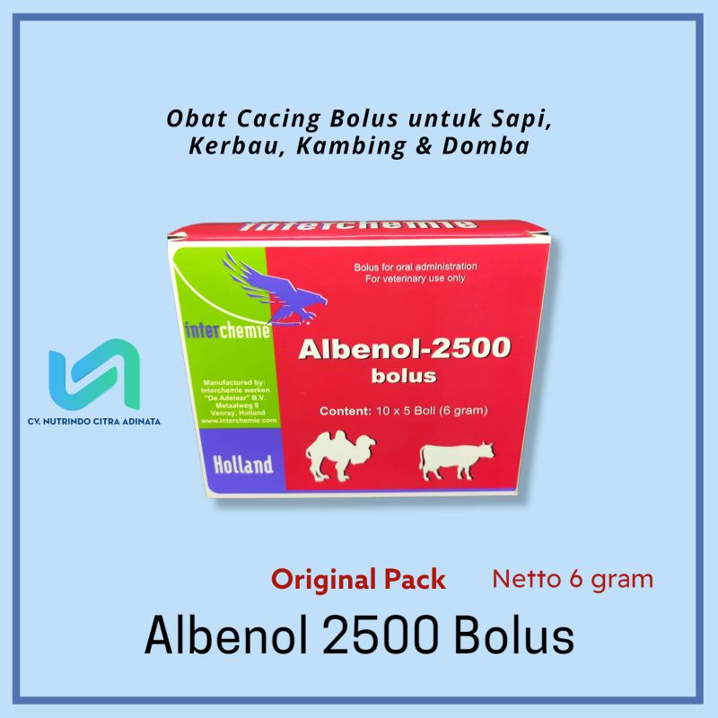 Jual Albenol 2500 Bolus Obat Cacing Sapi & Kerbau (Harga 1 biji ...