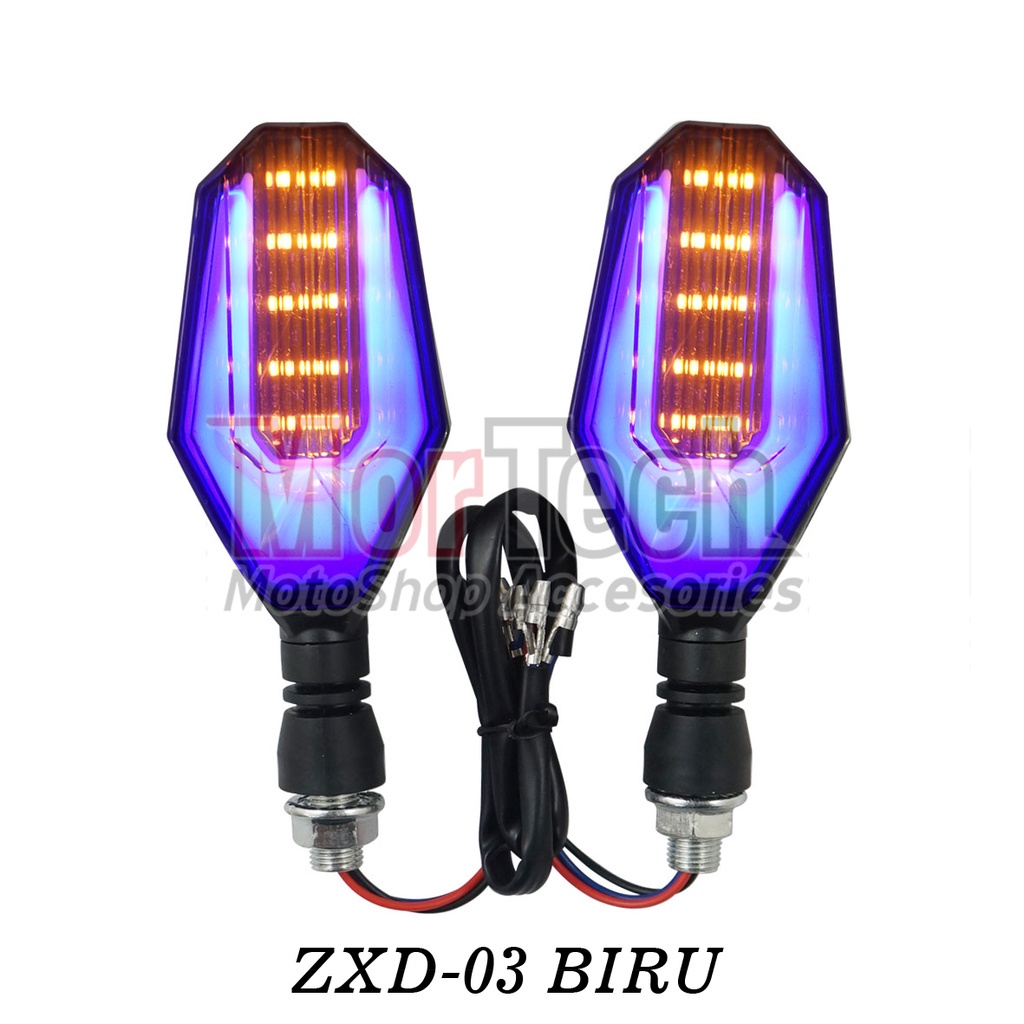 Jual Variasi Lampu Sein LED Running model panah Sen Running Flowing berjalan DRL Senja 2 sisi ...