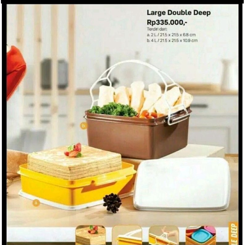 Jual rantang susun tupperware / Larga double deep | Shopee Indonesia