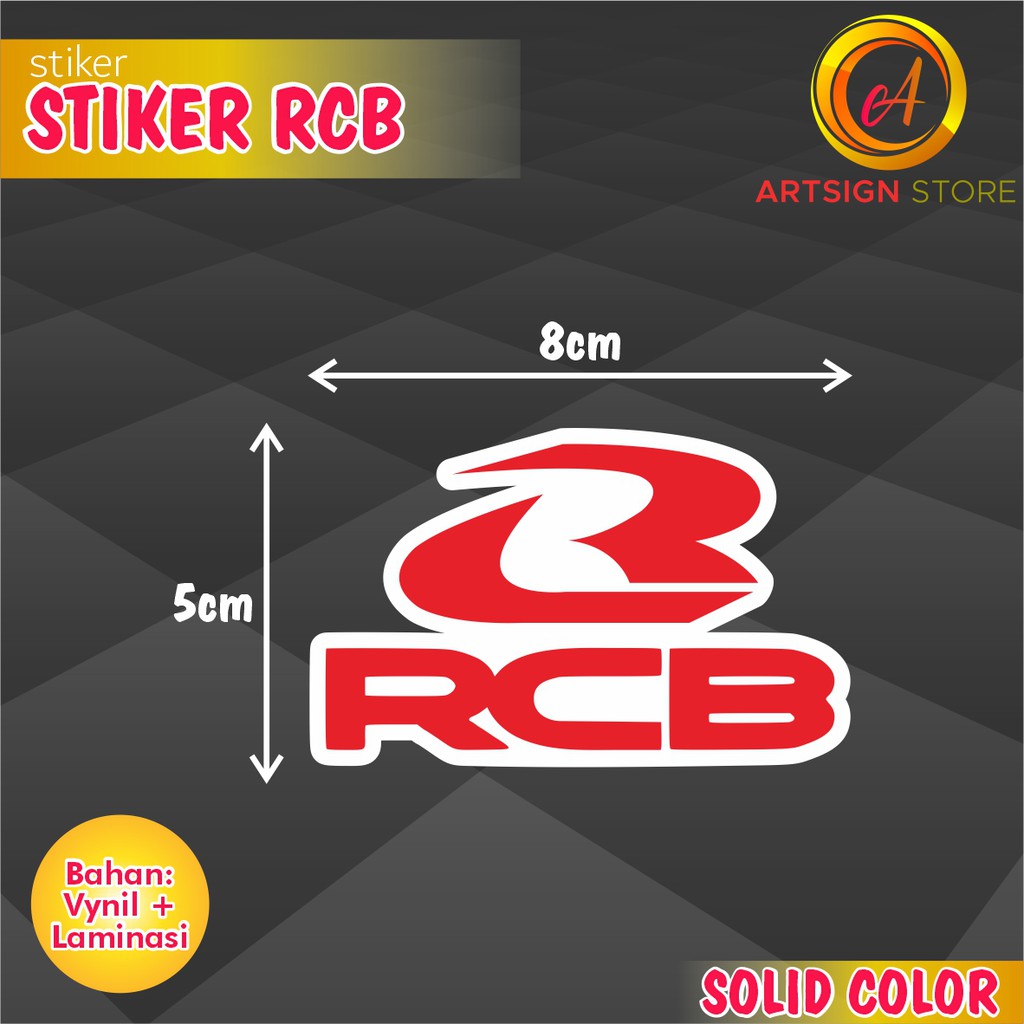 Jual Stiker RCB / Cutting Stiker RCB / Stiker Racing Boy / Stiker Logo ...