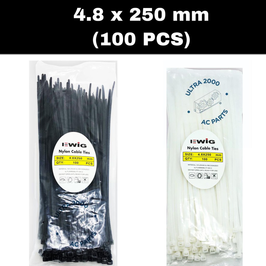 Jual CABLE TIES / KABEL TIES EWIG 4.8 mm x 25 CM | Shopee Indonesia