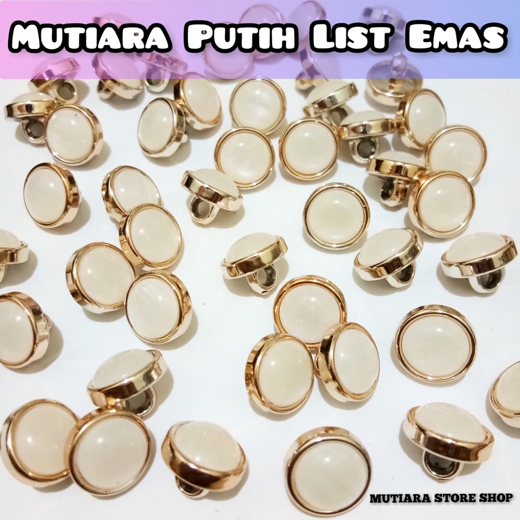 Jual Isi 100 Pcs Kancing Baju Mutiara Polos A 56 ( Ecer ) | Shopee ...