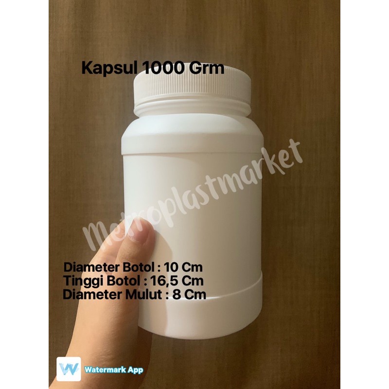 Jual botol kapsul 1000 gram botol lem 1liter botol lem 1kg POTLEM POT ...