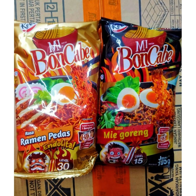 Jual Mi BonCabe Level 15 Rasa Mie Goreng & Mie Ramen Pedes Level 30 ...