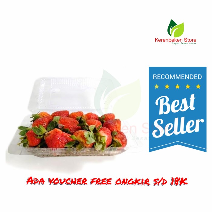 Jual buah strawberry per pack | Shopee Indonesia