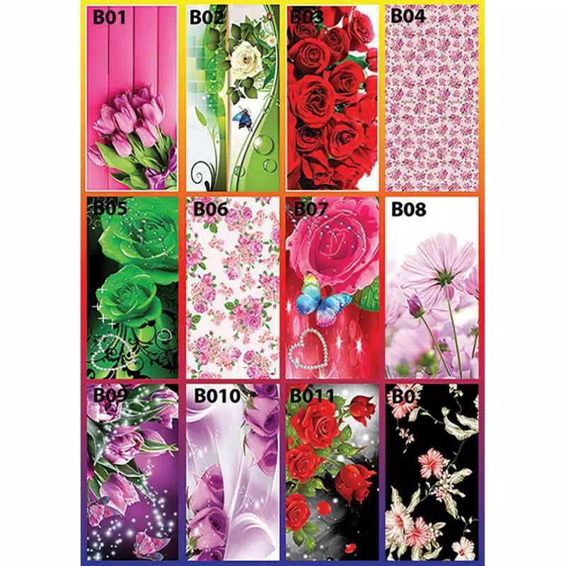 Jual stiker rak piring 4 pintu motif bunga | Shopee Indonesia