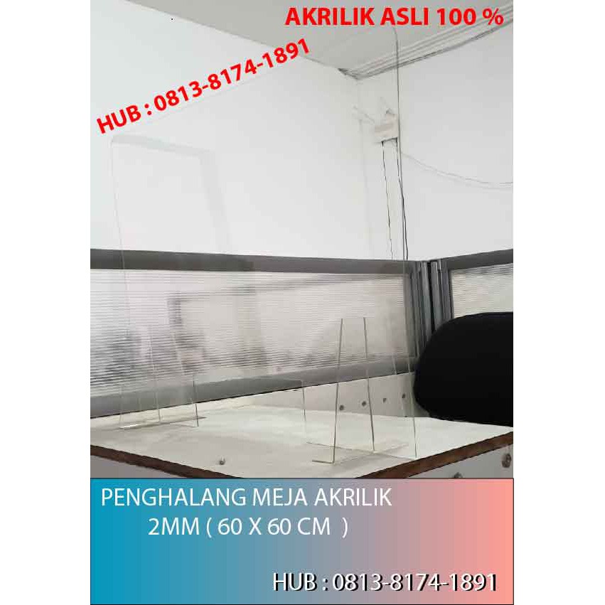 Jual AKRILIK PEMBATAS MEJA / AKRILIK DIVIDER MEJA / SHIELD DESK AKRILIK ...