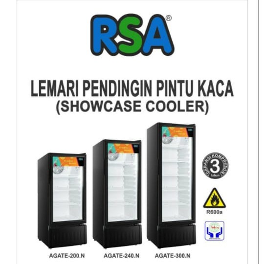Jual Showcase Rsa Cooler Agate 240 Display Cooler Agate-240 222 Liter ...