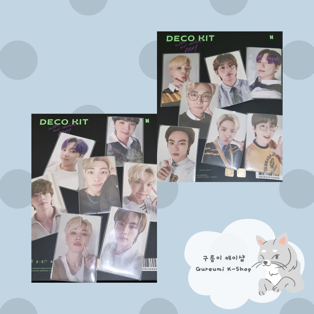 Jual BTS DECO KIT OFFICIAL [ PHOTOCARD RM, JIN, SUGA, JHOPE, JIMIN, V, JUNGKOOK] | Shopee Indonesia