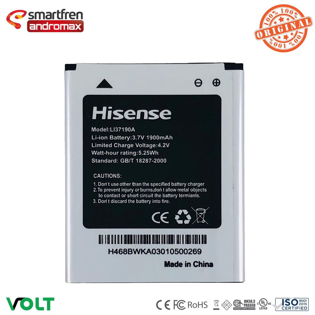 Jual Batre Smartfren Andromax U2 Qi E2+ E2 Plus Baterai LI37190A ...