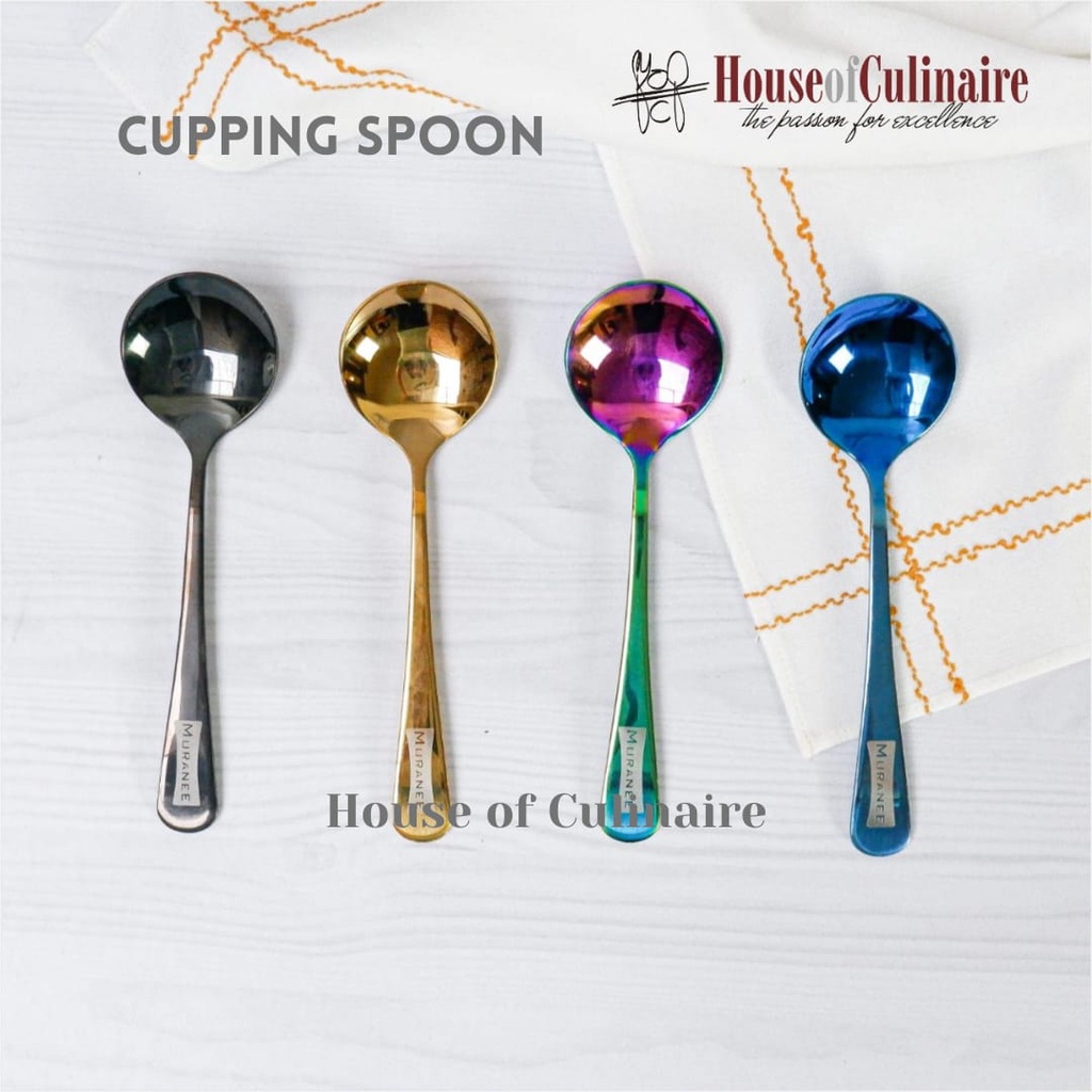 Jual Coffee Cupping Spoon Sendok Kopi Cupping Bulat Stainless | Shopee ...