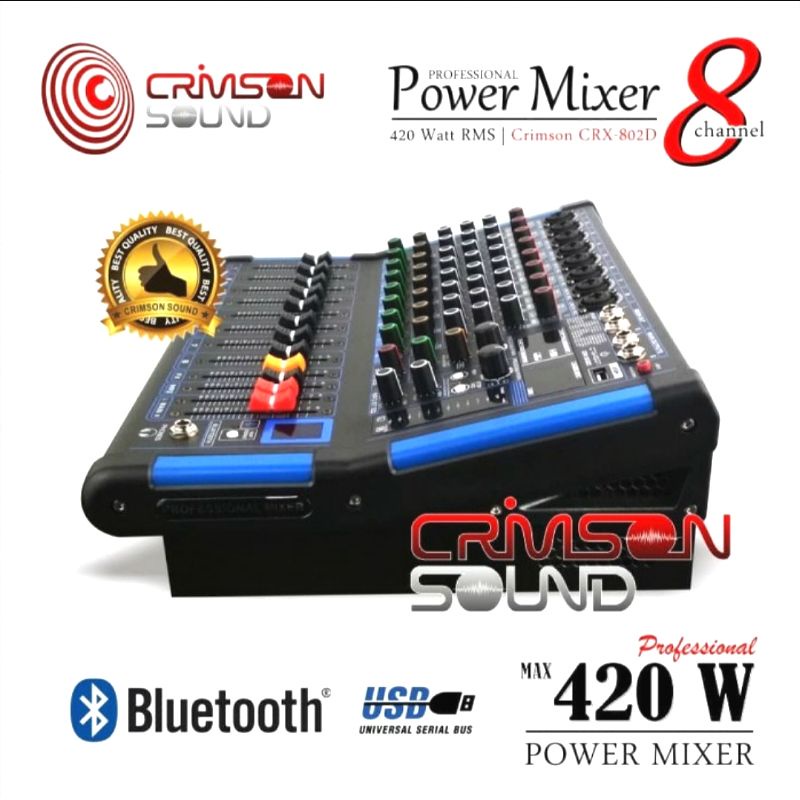 Jual power mixer CRIMSON CRX 802 D ORIGINAL | Shopee Indonesia