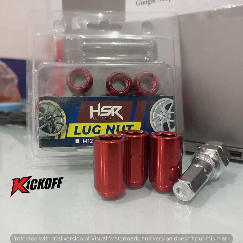 Jual LUGNUT HSR SENEKA BAUT RACING WARNA MERAH & HITAM (BAUT L ...