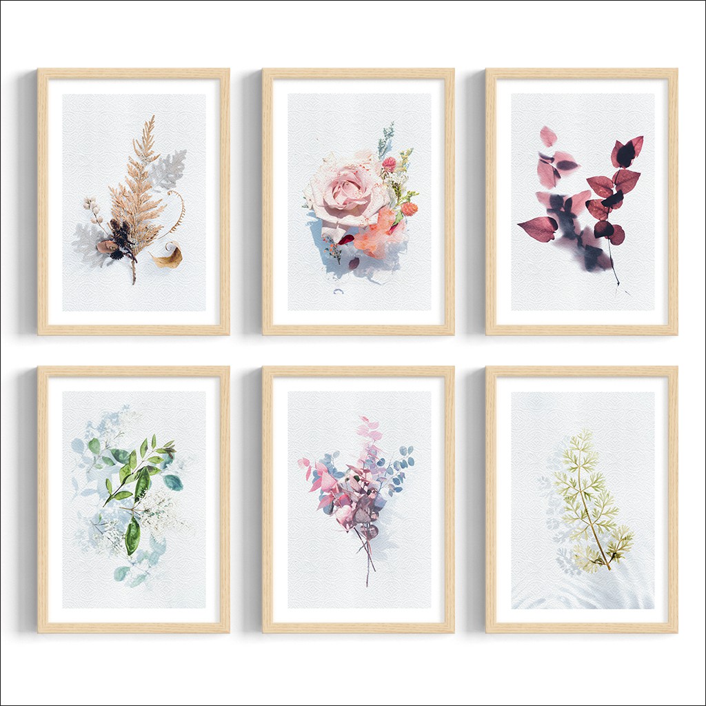 Jual Hiasan Dinding Bingkai Poster Minimalis Bunga Daun Aesthetic ...