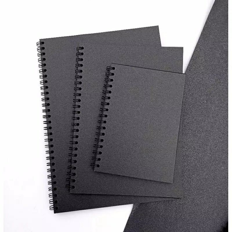 Jual NOTEBOOK BLACK PAPER/SKETCHBOOK BALACK PAPER/NOTEBOOK SPIRAL ...