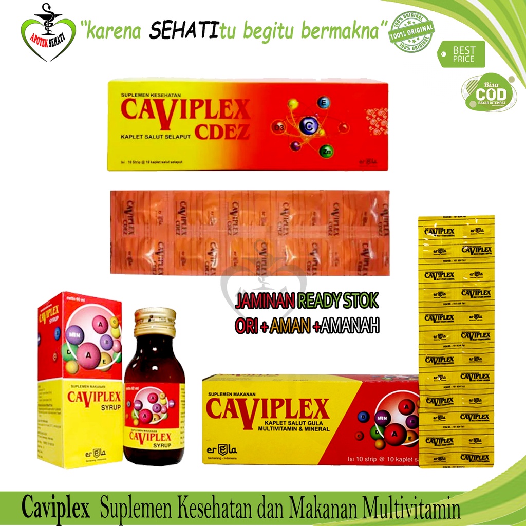 Jual Caviplex Multivitamin Nafsu Makan Suplemen Daya Tahan Tubuh ...
