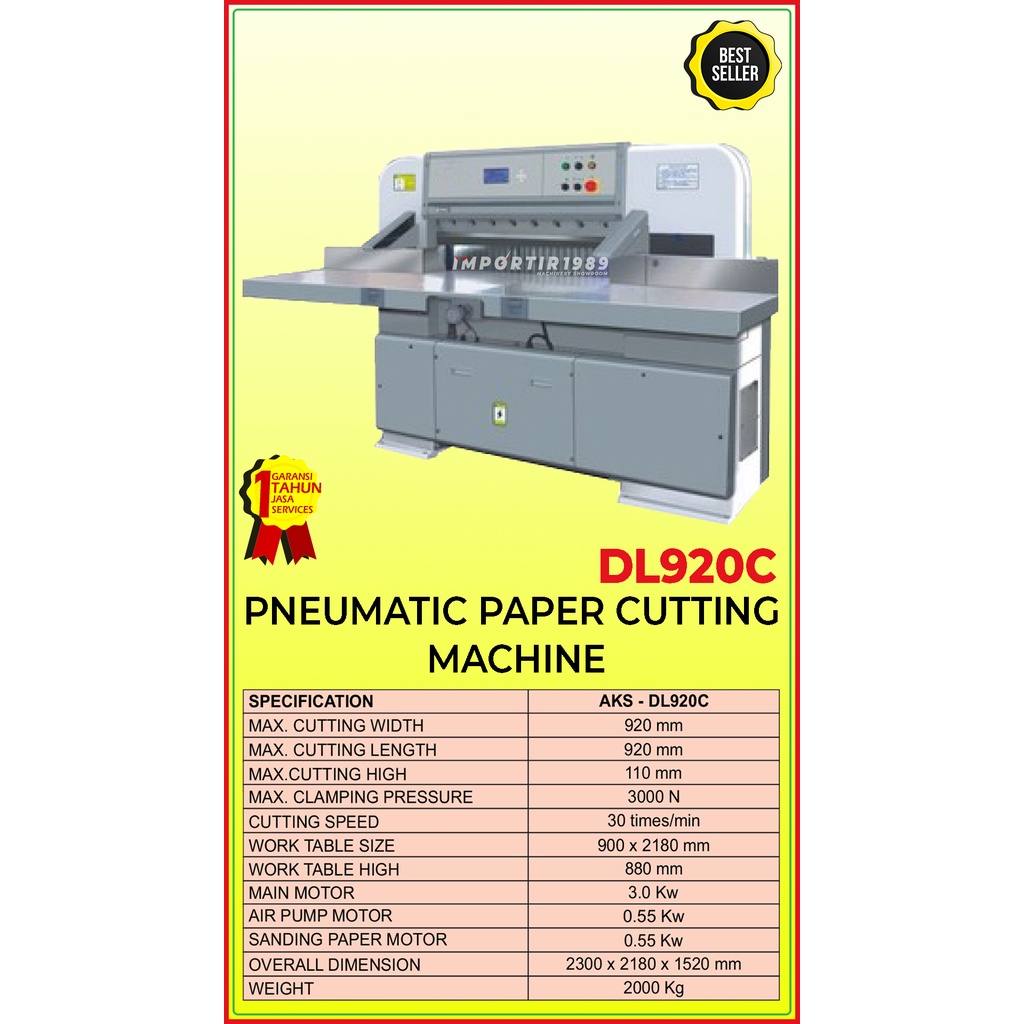 Jual Mesin Pemotong Potong Kertas Pneumatic Paper Cutting 92 x 11 cm 3 ...